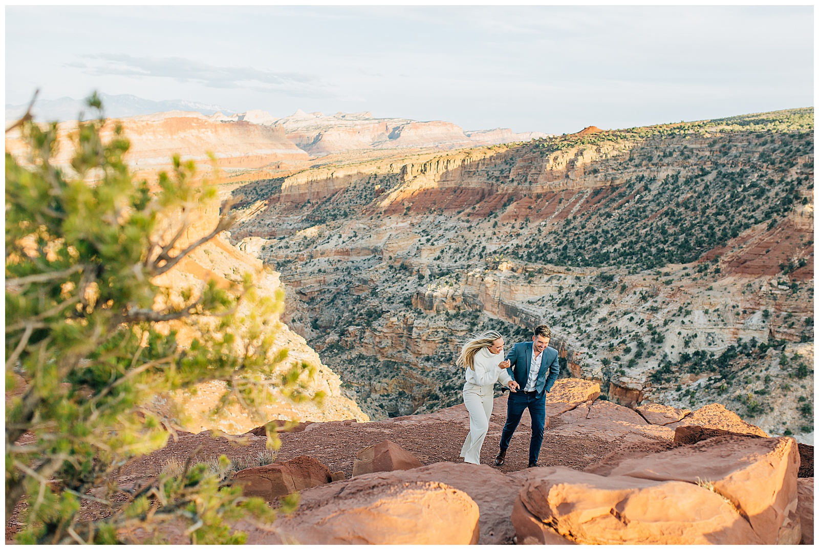 Brent & Elizabeth's Proposal at Sunset Point in Capitol Reef